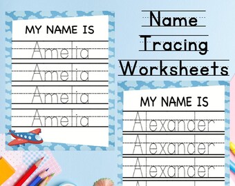 Custom Name Handwriting Practice Personalized Name Handwriting Name ...