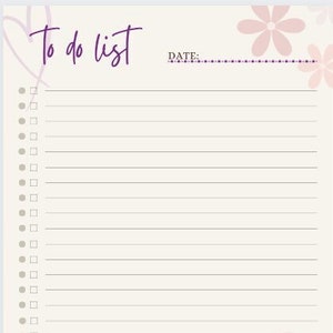Pink Aesthetic to Do List Printable Girly to Do List - Etsy