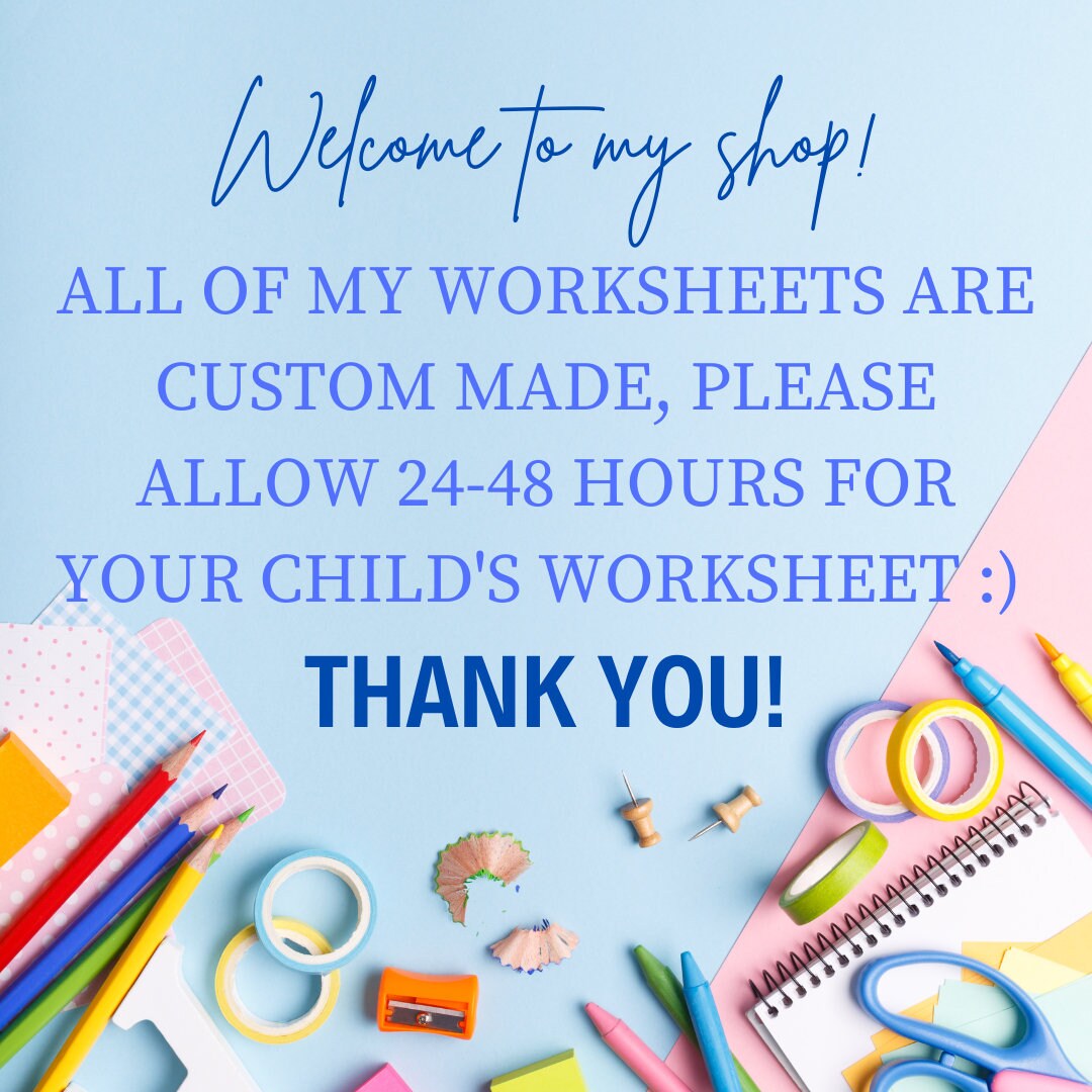 Custom Numbers Practice Worksheet Numbers Tracing Worksheet - Etsy Canada