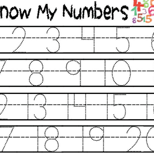 I Know My Numbers Worksheet - Etsy