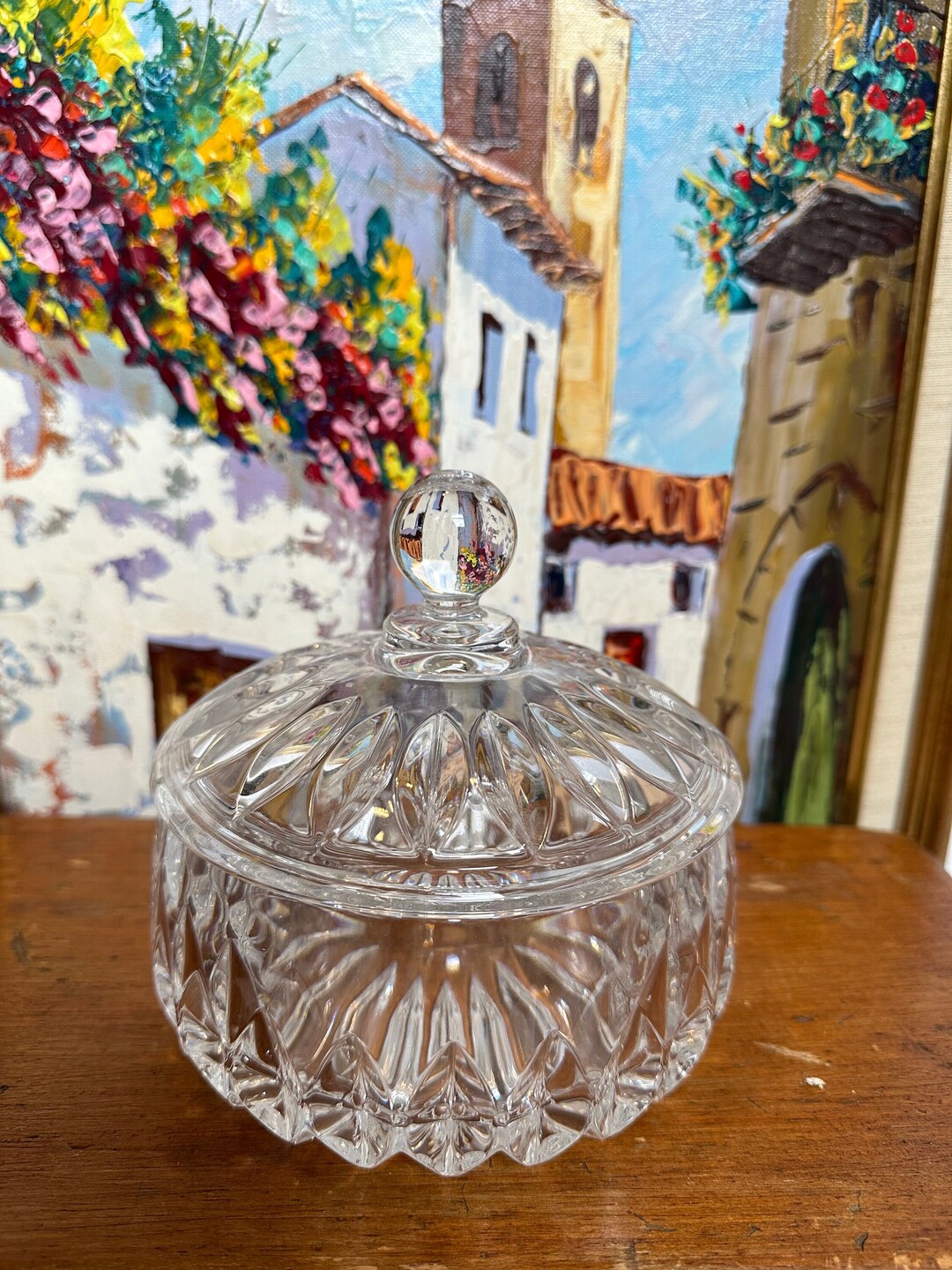 Vintage Crystal Candy Dish With Lid - Etsy