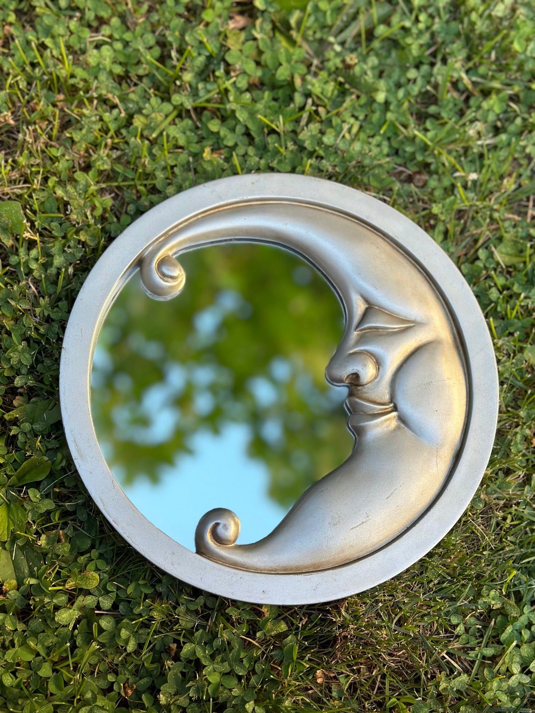 Vintage Mirror Celestial Moon Circular Wall Mirror Silver/moon Mirror ...