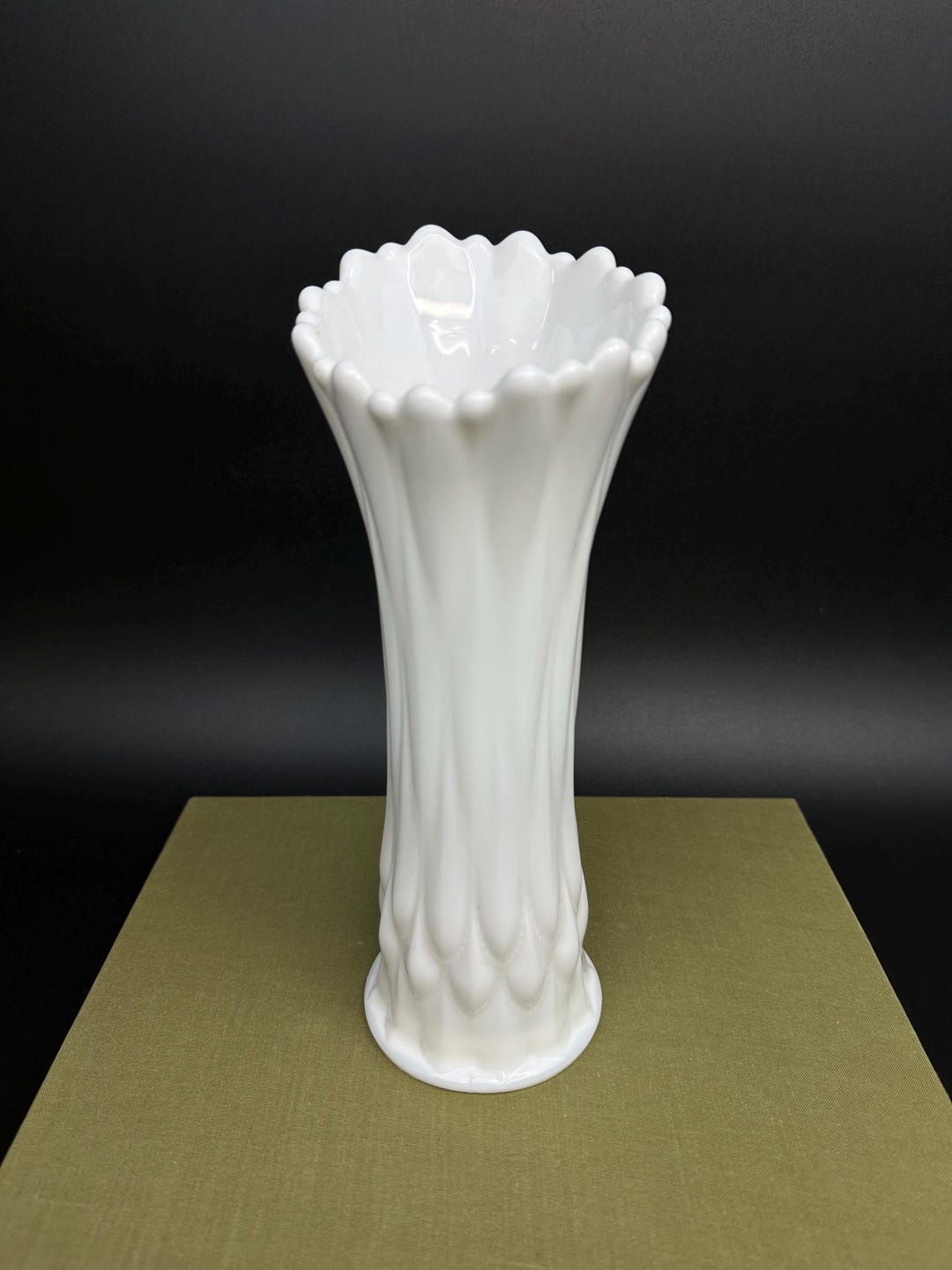 Fostoria Frisco White Milk Glass Swung Vase MCM Mid Century Modern - Etsy