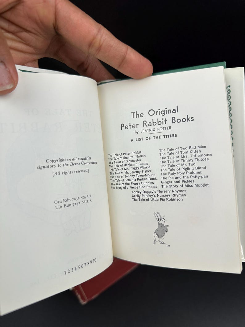Rabbic Books 1985 Beatrix Potter Hardback- the Original Peter Rabbit ...