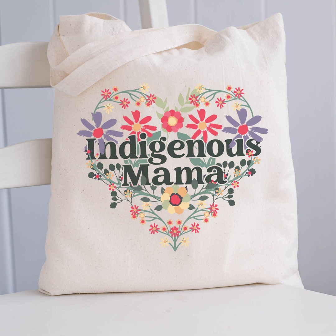 Native American Mom Tote Bag, Floral Mama Tote, Indigenous Mama ...