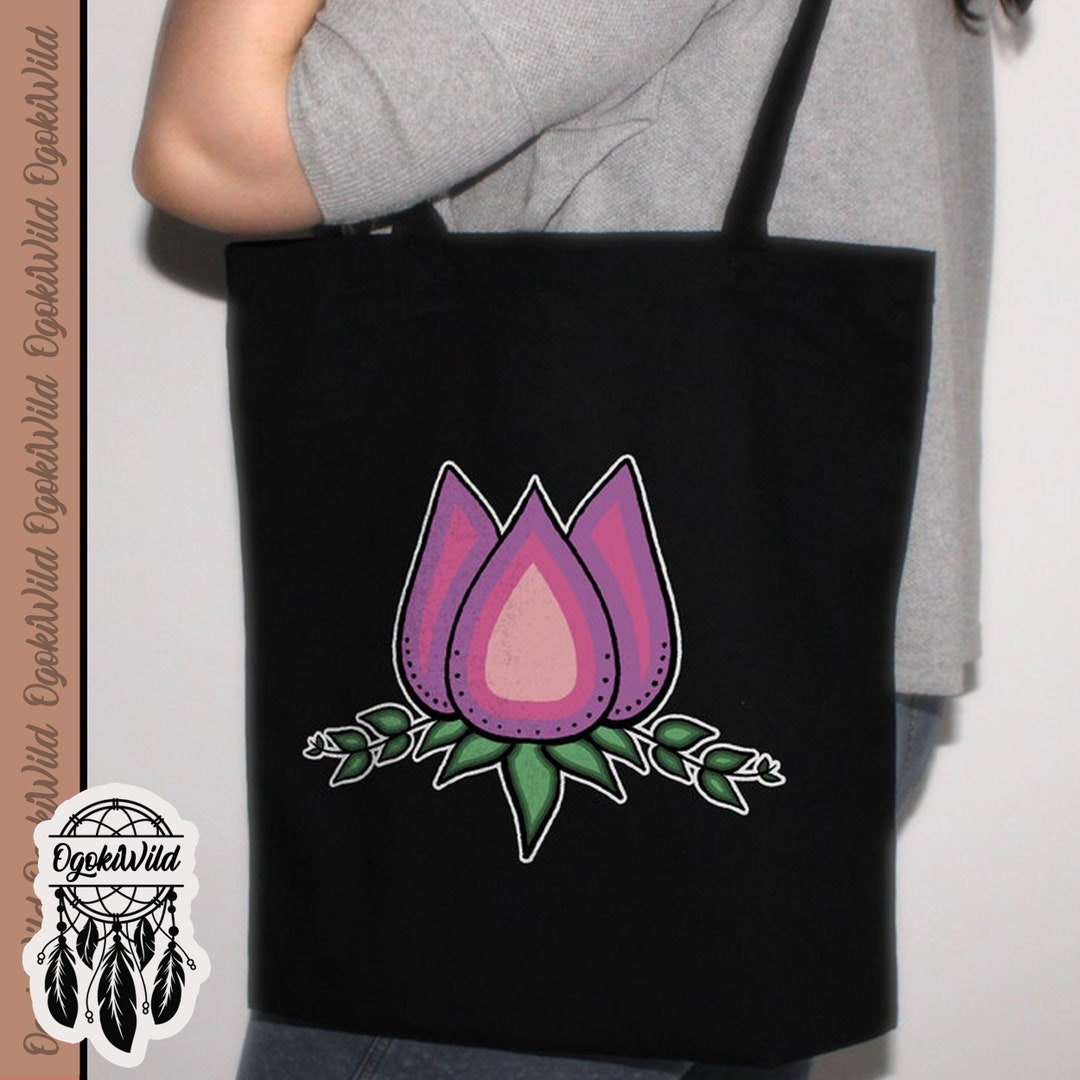 Ojibwe Woodland Design Tote, Native American Bag, Indigenous Bag ...