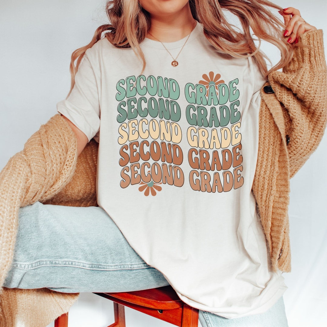 Second Grade Teacher Shirt, Retro 2nd Grade Teacher Shirt, Team Second ...