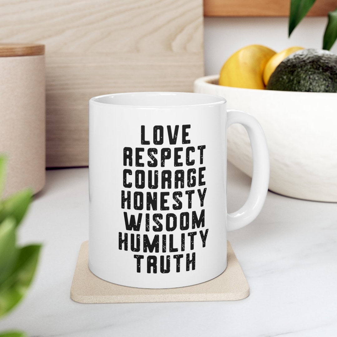 Indigenous Coffee Mug, Native American Cup, 7 Grandfather Teachings ...