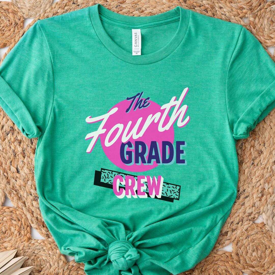 4th Grade Teacher Shirt, 90s Retro Fourth Grade Teacher Shirt, 4th ...