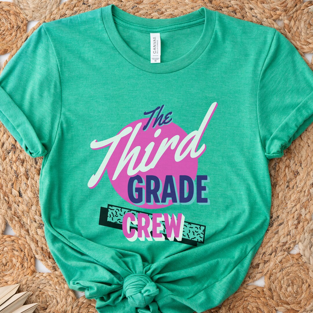 3rd Grade Shirt for Teacher, 90s Retro 3rd Grade Tshirt, Teacher Grade ...