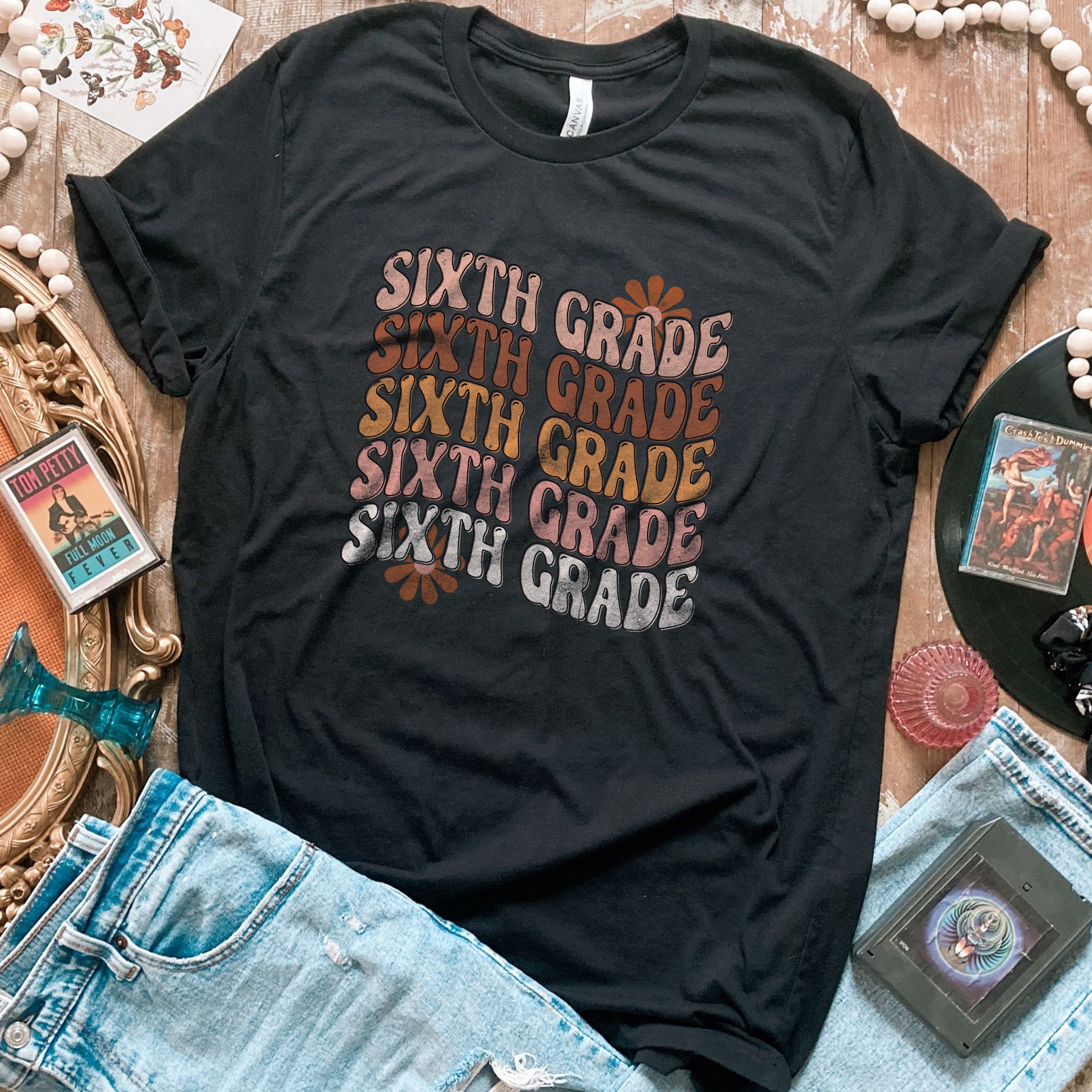 Sixth Grade Teacher Shirt Retro Teacher T-shirts 6th Grade - Etsy