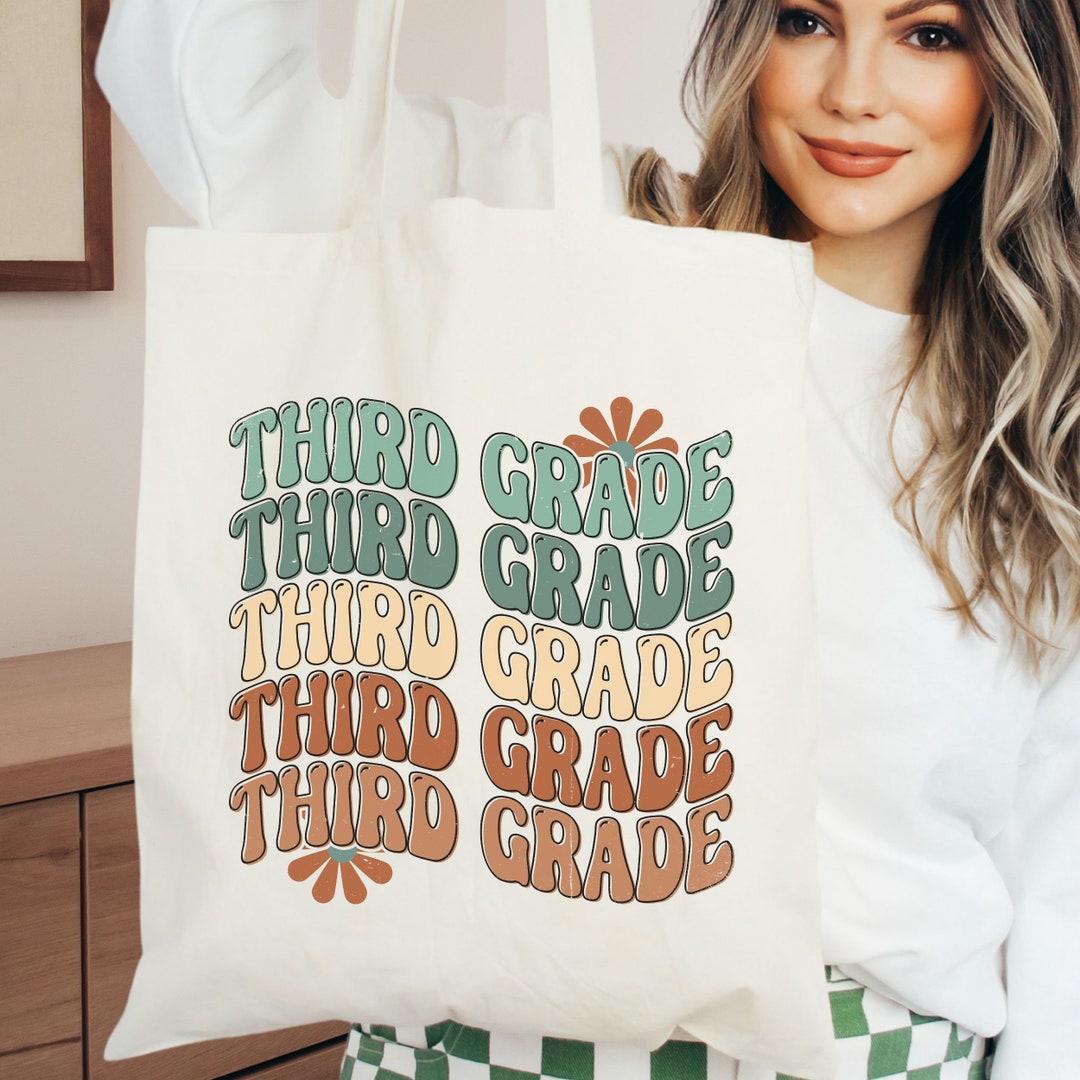 3rd Grade Back to School Teacher Tote Bag, Third Grade Teacher Gift ...