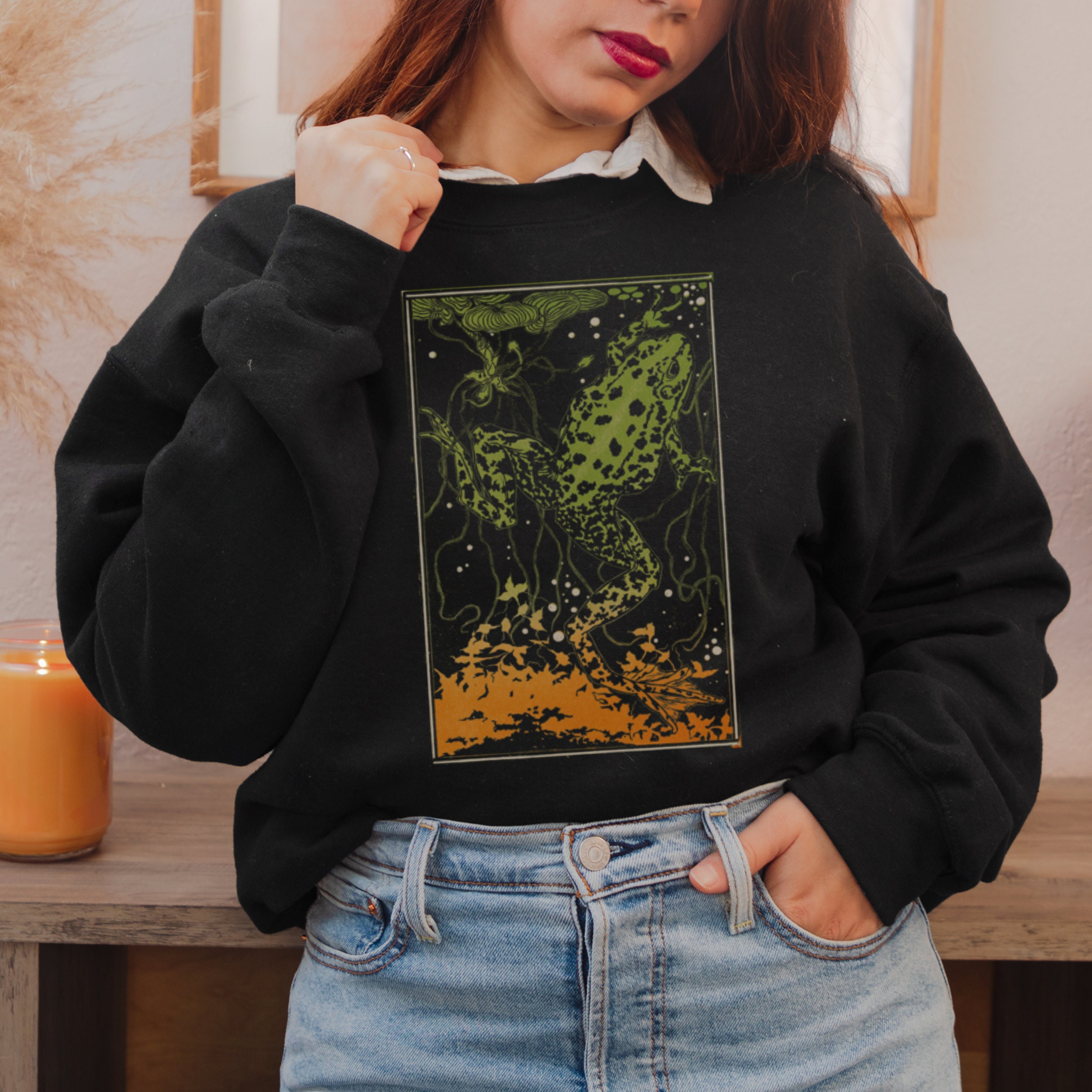 Goblincore Shirt Goblin Core Sweater Frog Sweater Cottagecore | Etsy