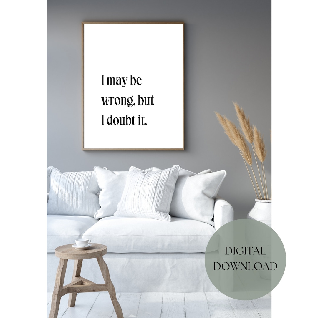 Funny Printable Wall Art, Funny Home Decor, Digital Wall Art, Home ...