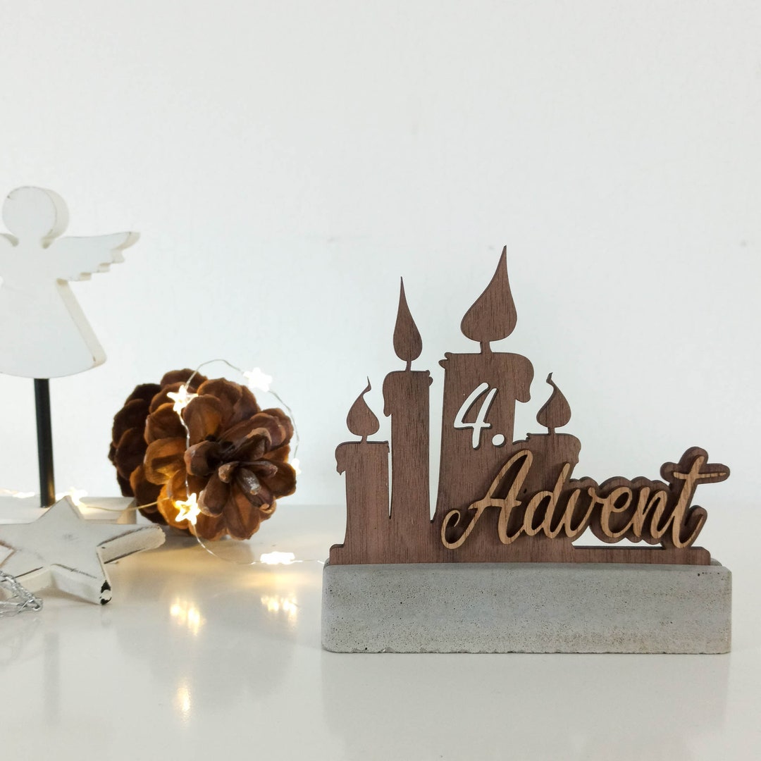 ADVENT Display 4-piece Set Advent Wreath Walnut - Etsy