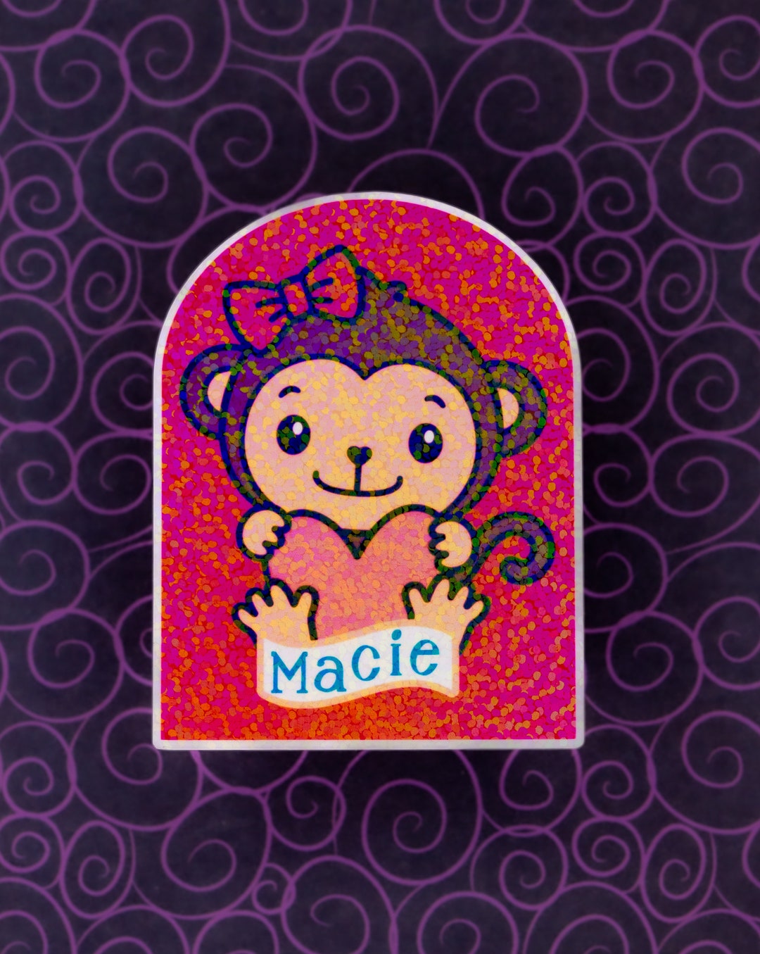 Personalized Monkey Vinyl Sticker Monkey Sticker Car - Etsy