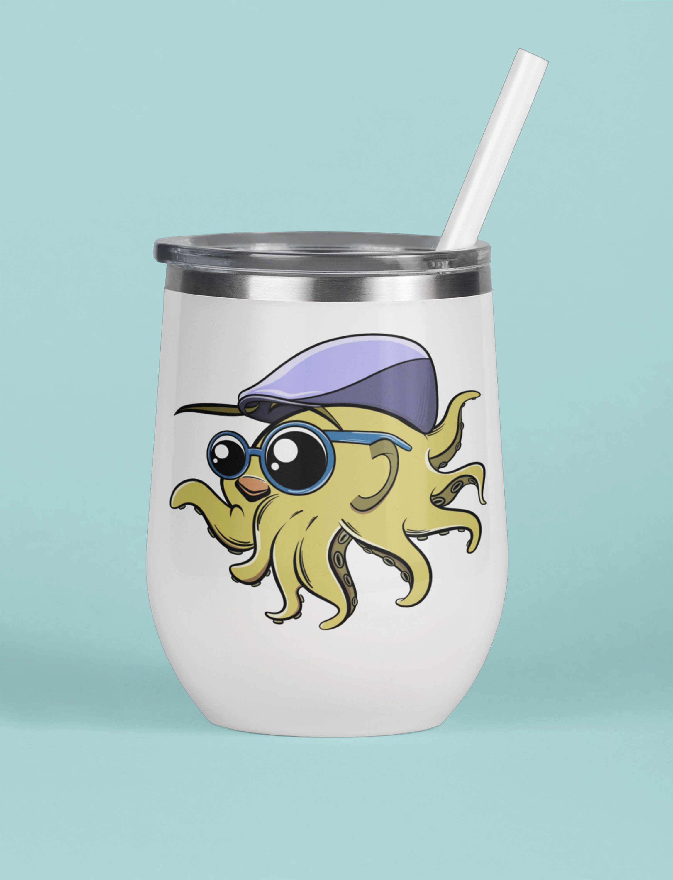 Cartoon Vinyl Sticker Funny Cartoon Octopus Ocean Lover - Etsy