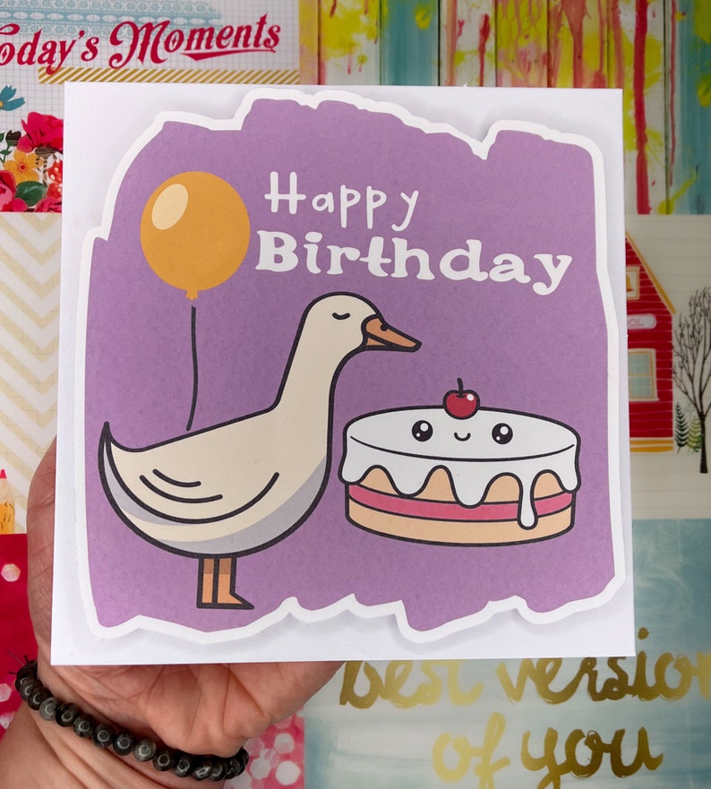 Personalised Duck Birthday Card for Husband,son, Wife,daughter ,partner ...