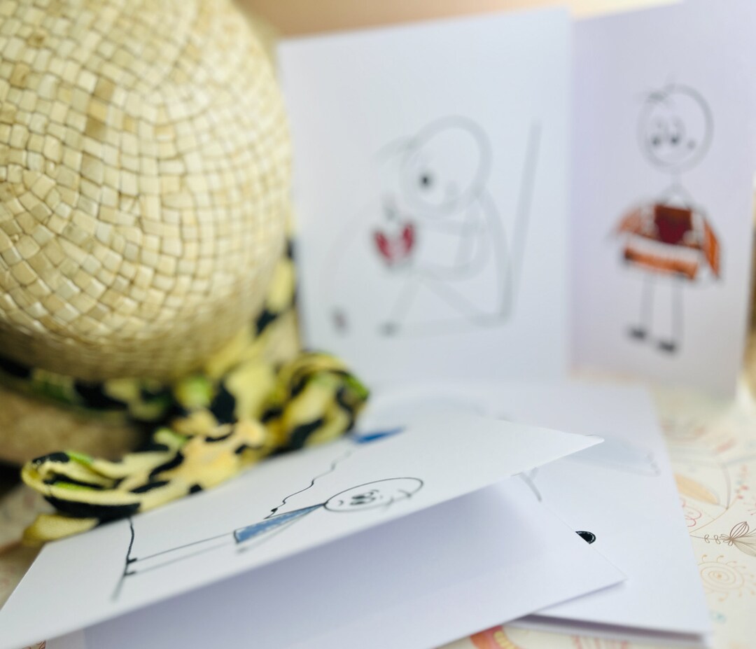 Love Heart Card Pack of 8 Greeting Cards Multipack Stickman Cards ...