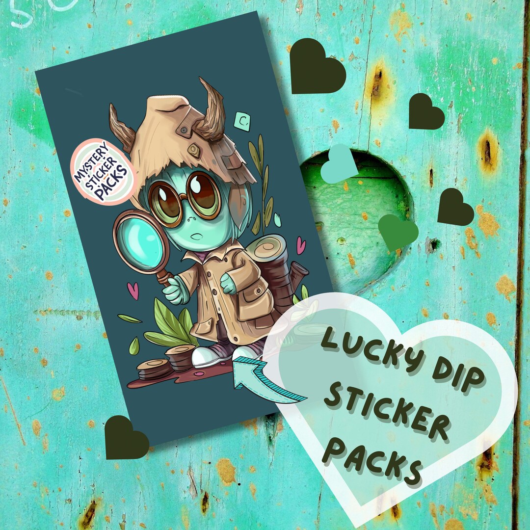 Lucky Dip Sticker Packs Mystery Sticker Set Cute and Kawaii Designs ...