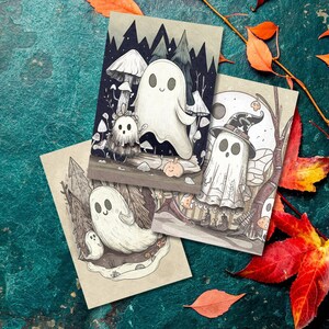 Cute Halloween Postcards - Pack of 3 Postcards - Halloween Postcard ...