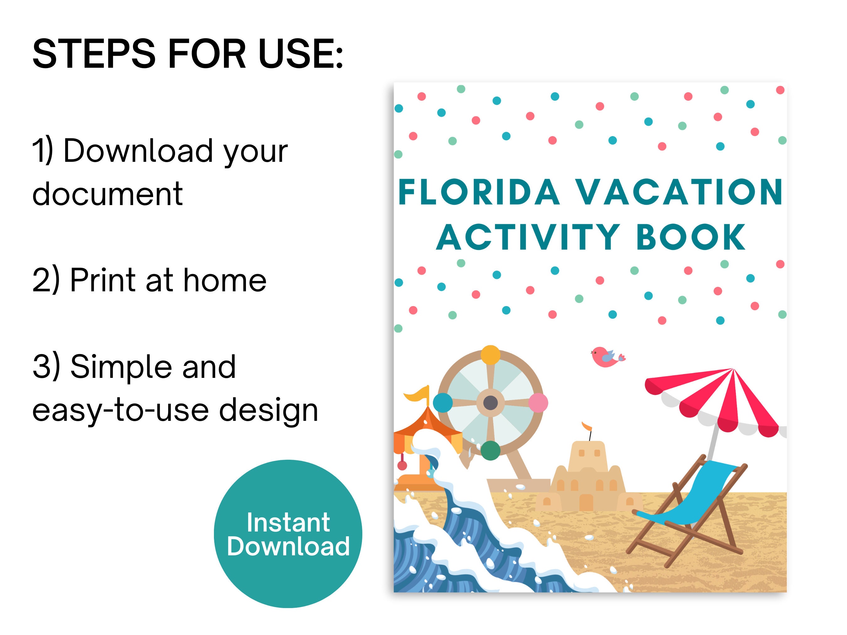Florida Vacation Activity Book | Busy Book for Spring Break Road Trips ...
