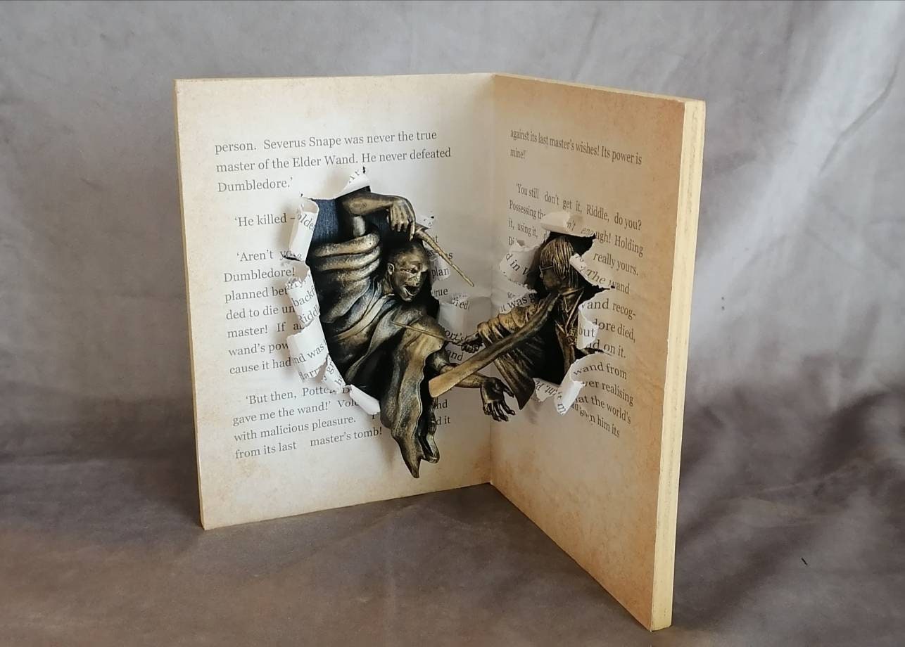 Book Nook Open Book Voldemort Harry 3d Relief - Etsy
