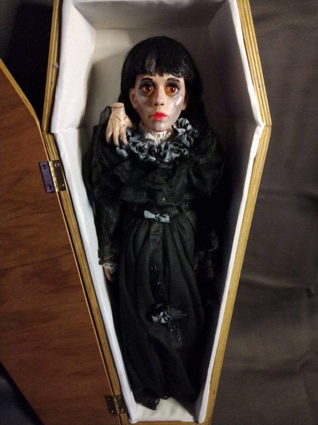 Wednesday Addams (wednesday) Doll in Her Coffin - Etsy