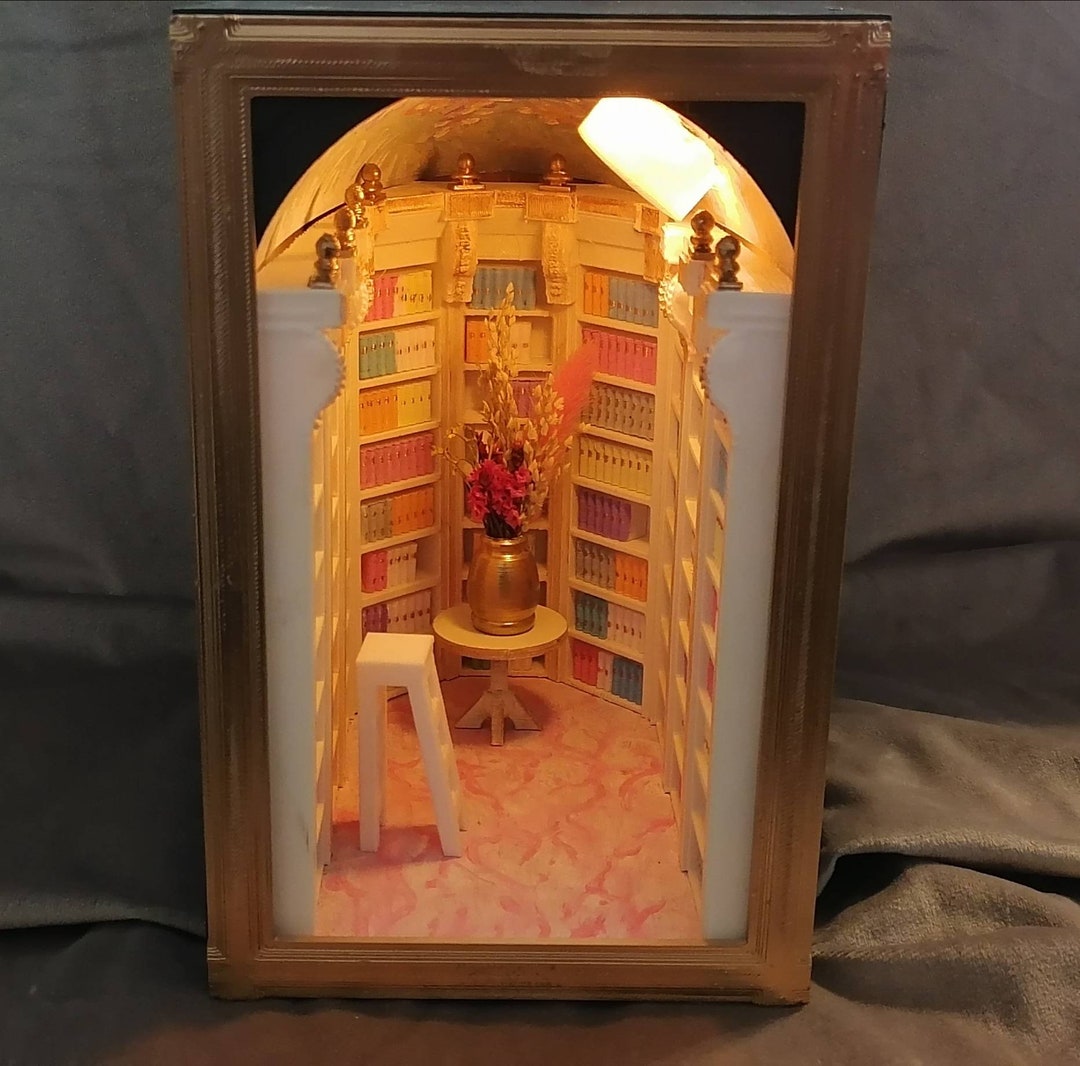 Book Nook Shelf Insert, the Library . Collector, Bookend - Etsy