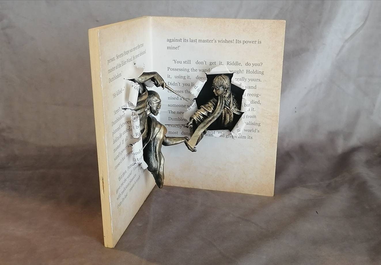Book Nook Open Book Voldemort Harry 3d Relief - Etsy