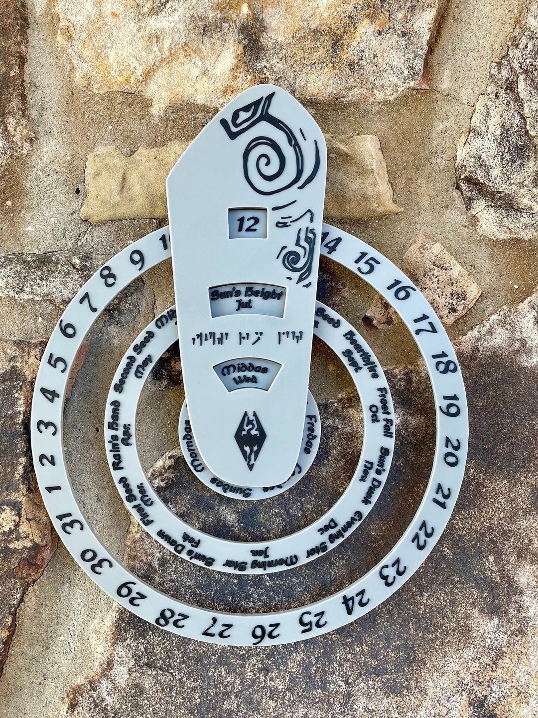 Skyrim Elder Scrolls Themed Perpetual Calendar - Etsy