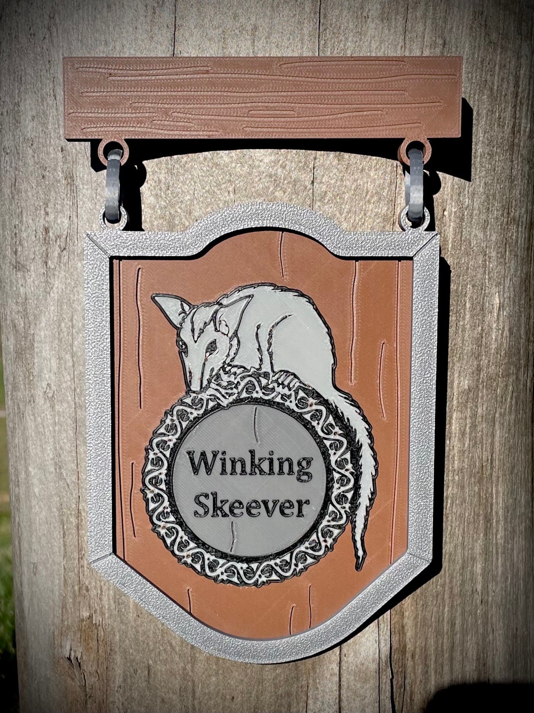 Winking Skeever 3D Printed Small Sign Prop Decor Skyrim - Etsy