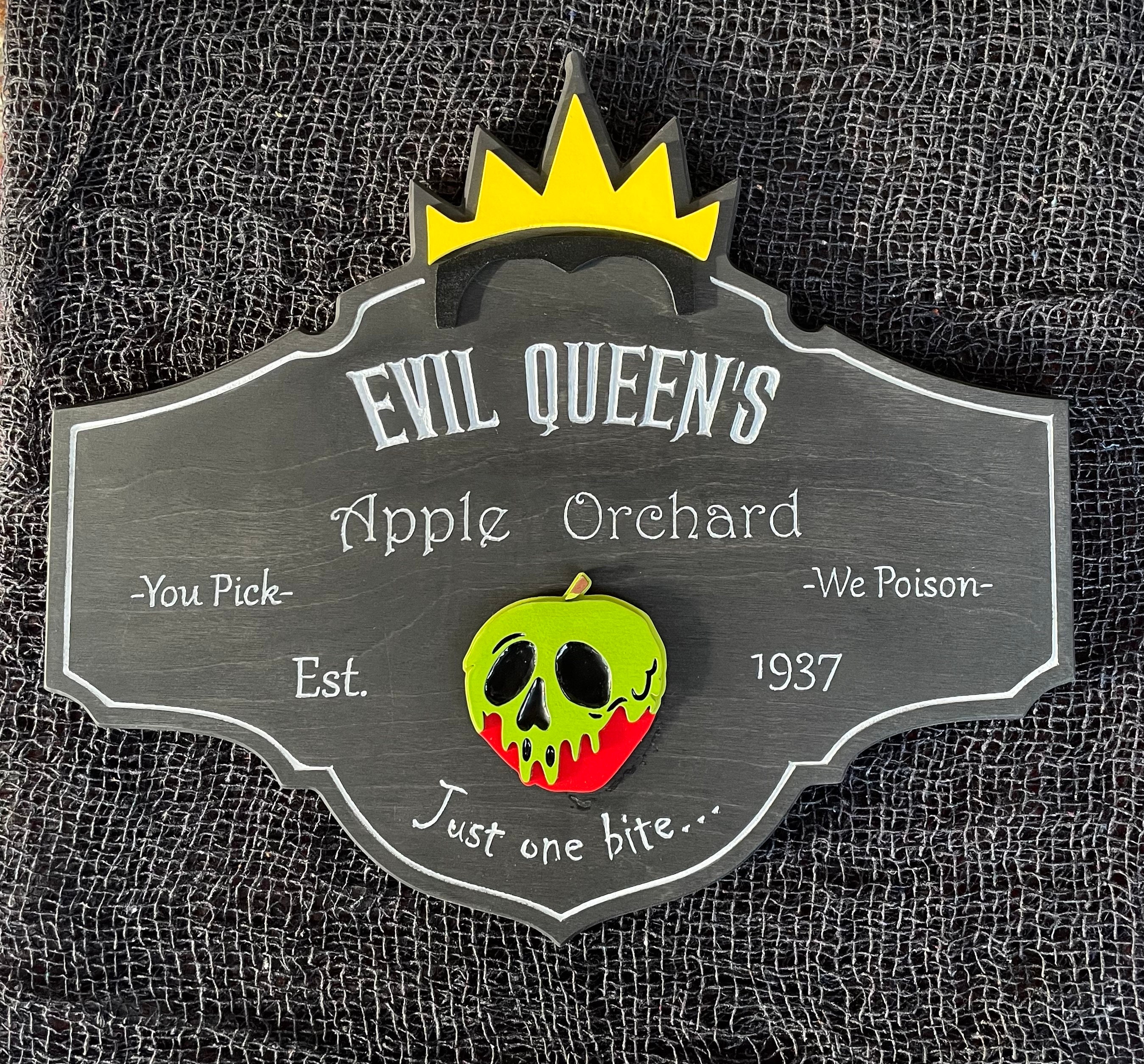 Evil Queen Poison Apple Halloween Sign Decor - Etsy