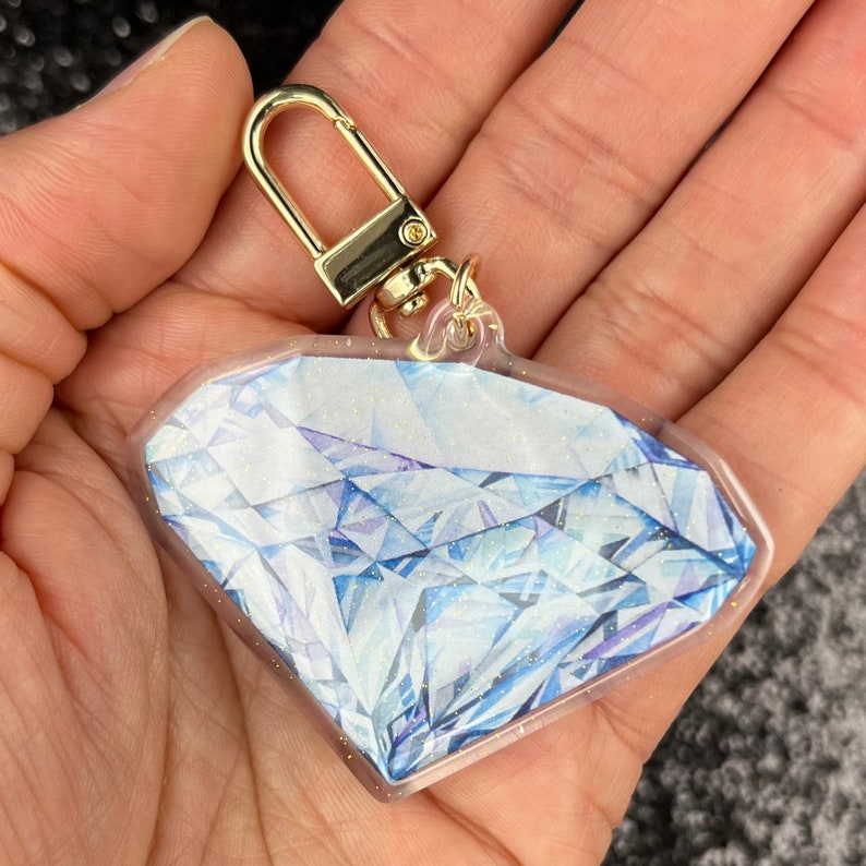 Diamond Gemstone, Diamond, Diamond Keychain, Diamond Charm, Crystal ...