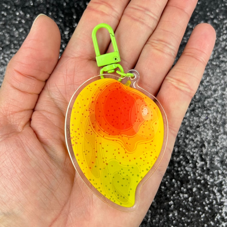 Mango, Mango Charm, Mango Keychain, Tropical Fruit Keychain, Tropical Fruit, Mango Fruit ...