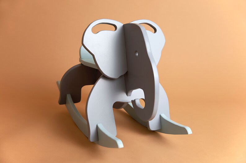 Rocking Elephant Rockin Toy Rocking Horse Rocking Animal - Etsy