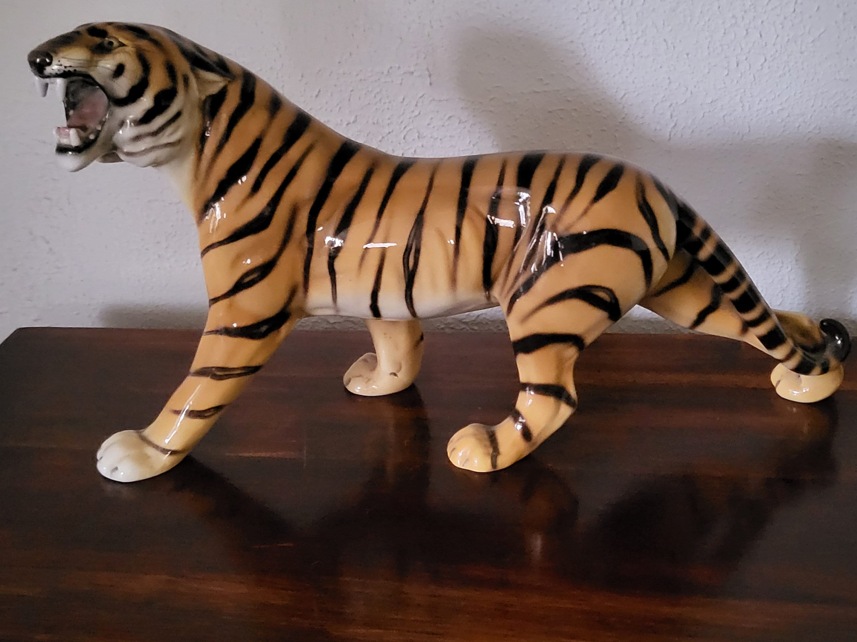 Antique Italian Porcelain Bengal Tiger - Etsy