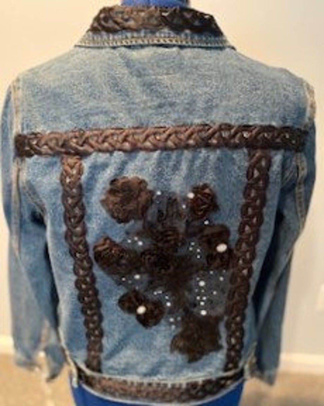 Chic Jean Jacket With Unique Embellishments - Etsy