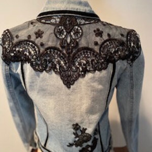 Denim Lace Jacket - Etsy