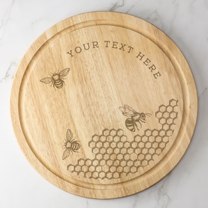 Personalised Bee Serving Board Breakfast Wooden Chopping Board Cheese ...
