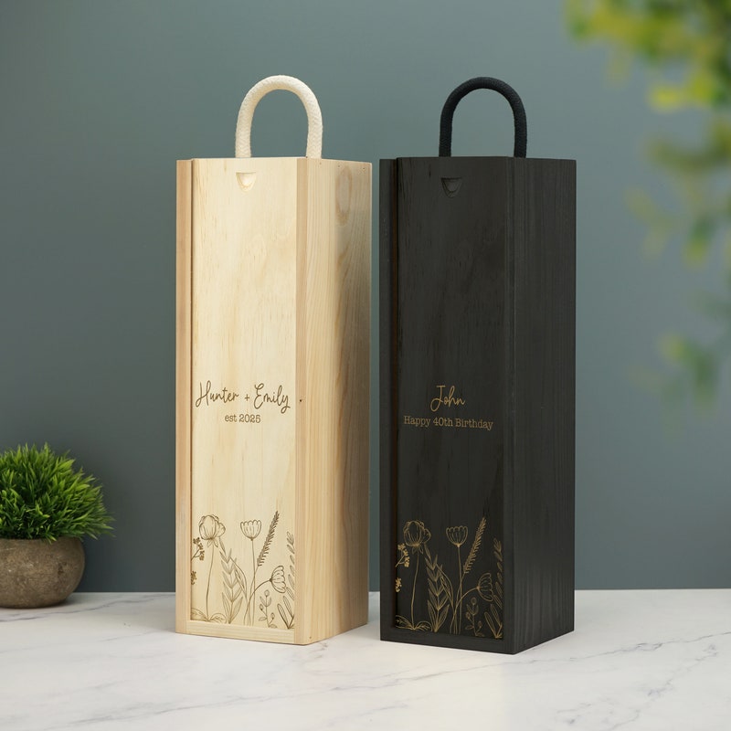 Custom Wine Box - Etsy