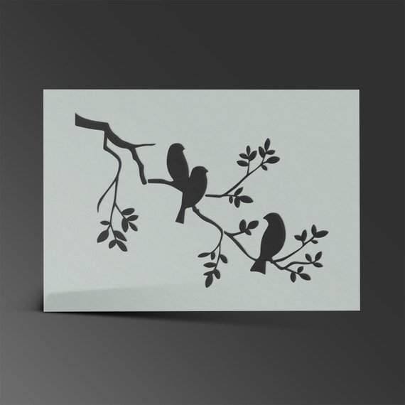Birds On A Branch Stencil