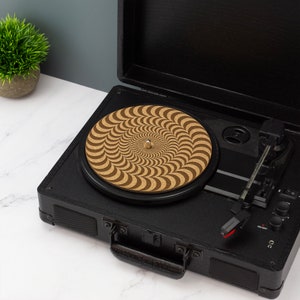 Optical Illusion Cork Record Player Slip Mat Turntable DJ Slip Mat ...