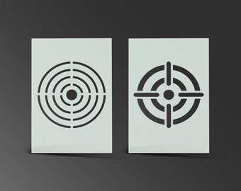 Bullseye Target Stencil Target Stencil, Bullseye Stencil, Bullseye ...