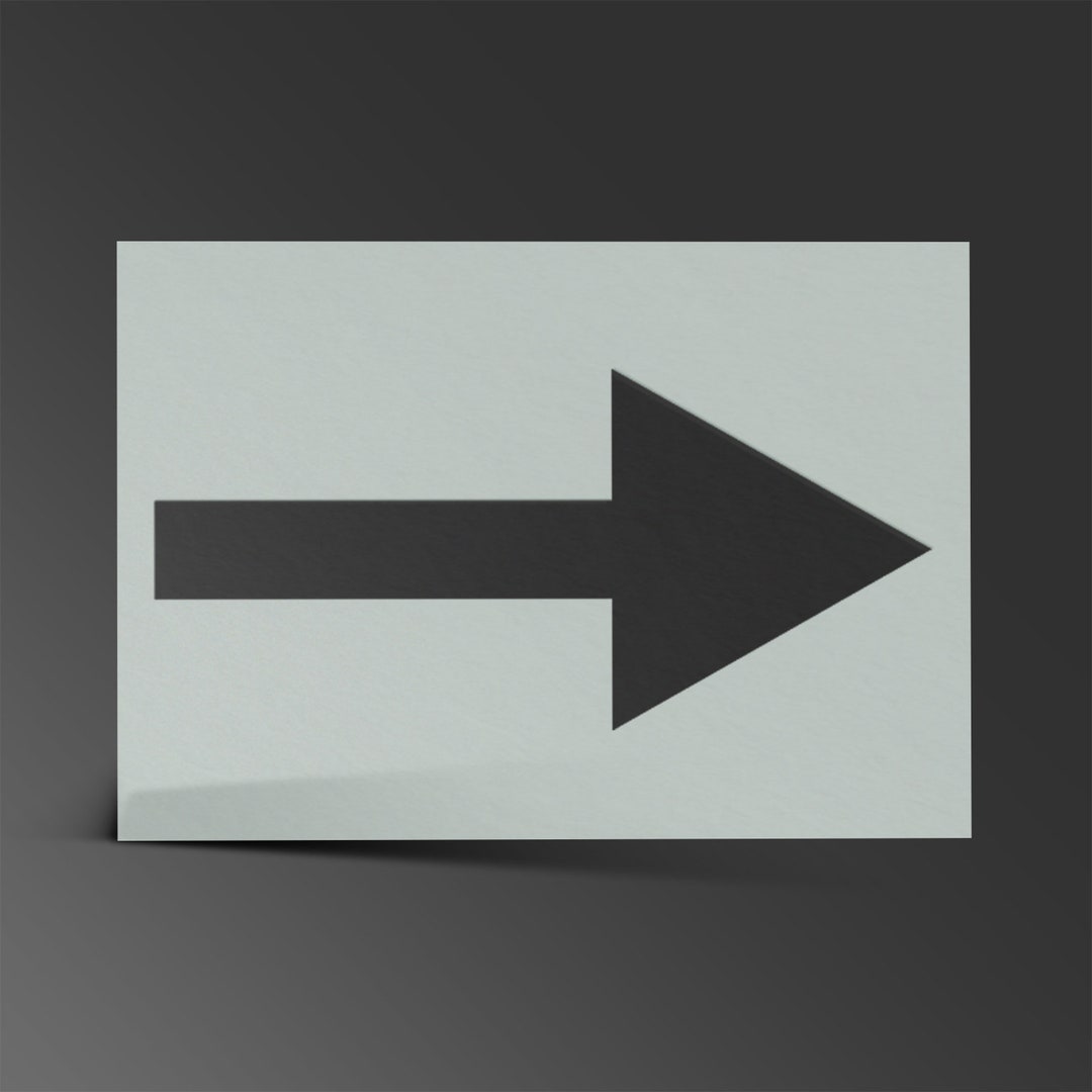 Arrow Stencil This Way Pointing Mylar Sheet Painting Wall Art Kids ...