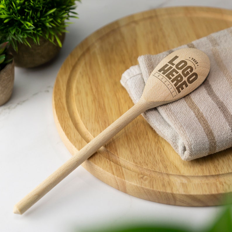 Personalised Engraved Wooden Spoon Your Logo Here Baking Baker Chef ...