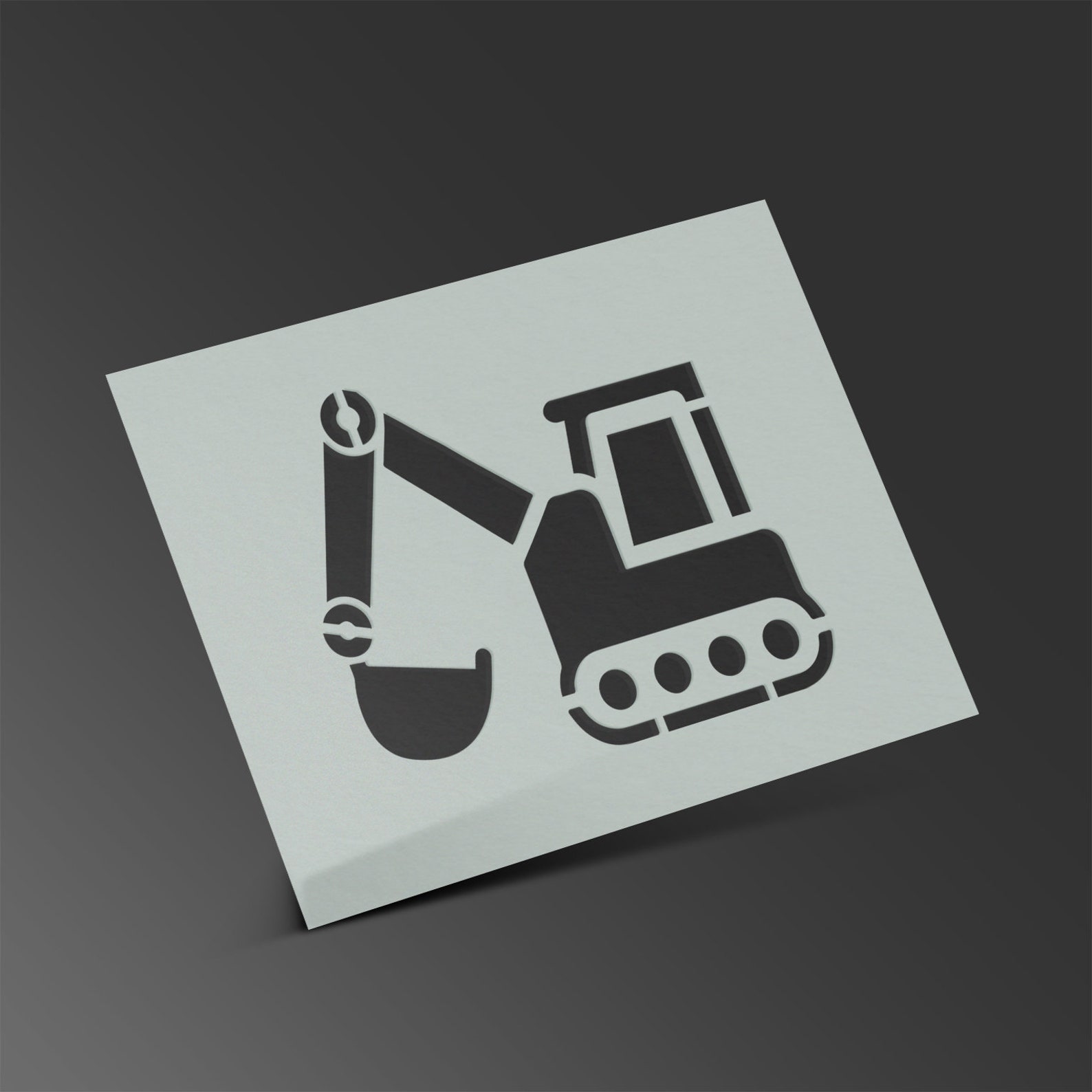 Digger Excavator Stencil Mylar Sheet Painting Wall Art Craft Airbrush ...