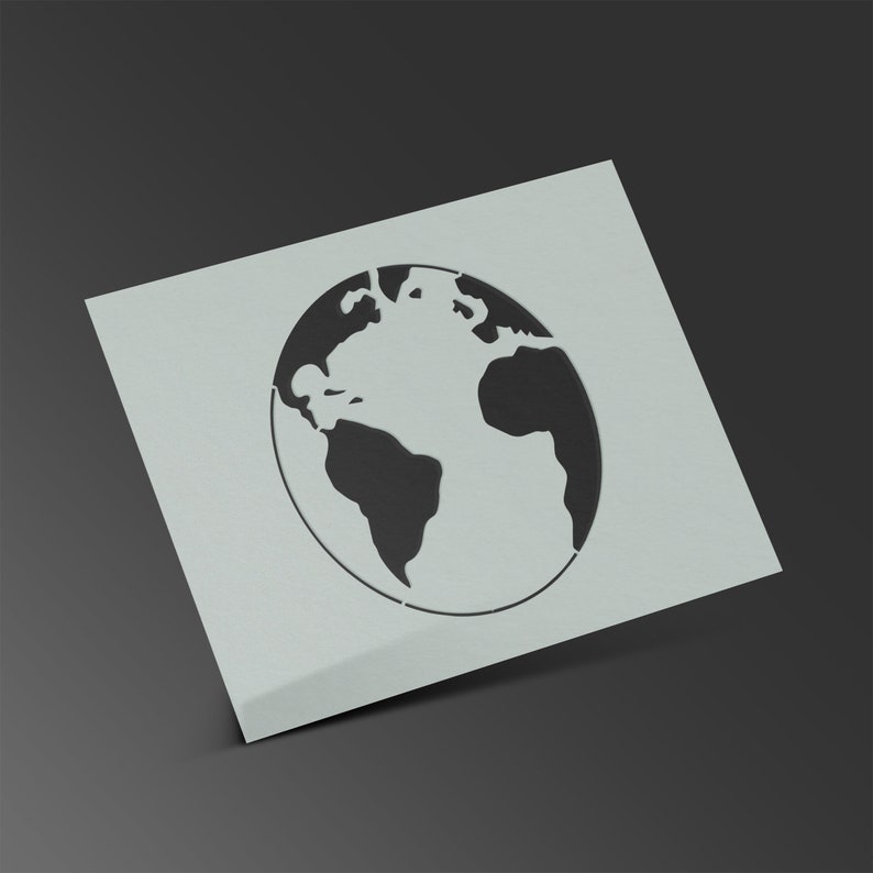 Earth Stencil Planet World Mylar Sheet Painting Wall Art Craft | Etsy