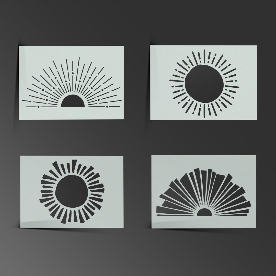 Sun Stencil Boho Shabby Chic Mylar Sheet Painting Wall Art Craft ...