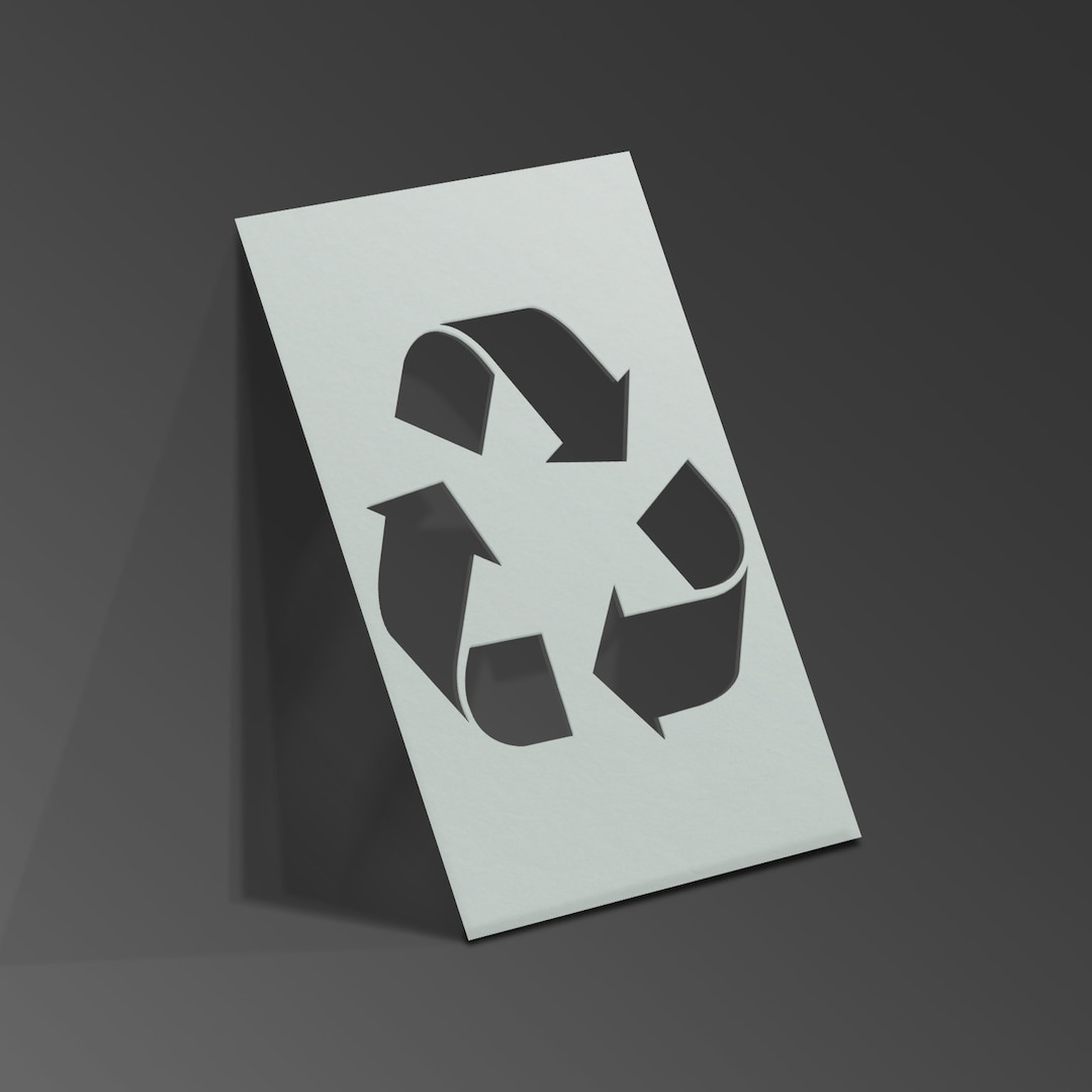 Recycling Stencil Bin Trash Garbage Mylar Safety Sheet Painting Wall ...